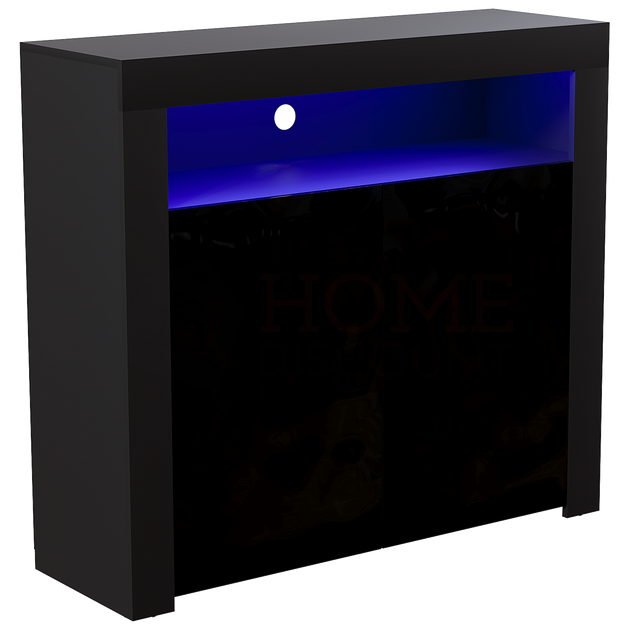 Nova 2-Door LED Sideboard - Black | Home Discount Ltd