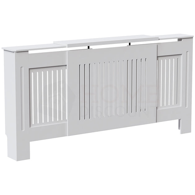 Chelsea Adjustable Radiator Cover - White | Home Discount Ltd