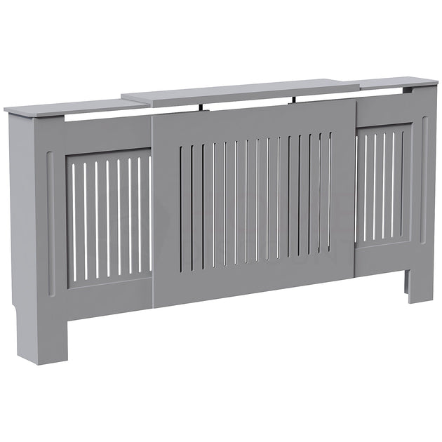 Chelsea Adjustable Radiator Cover - Grey | Home Discount Ltd